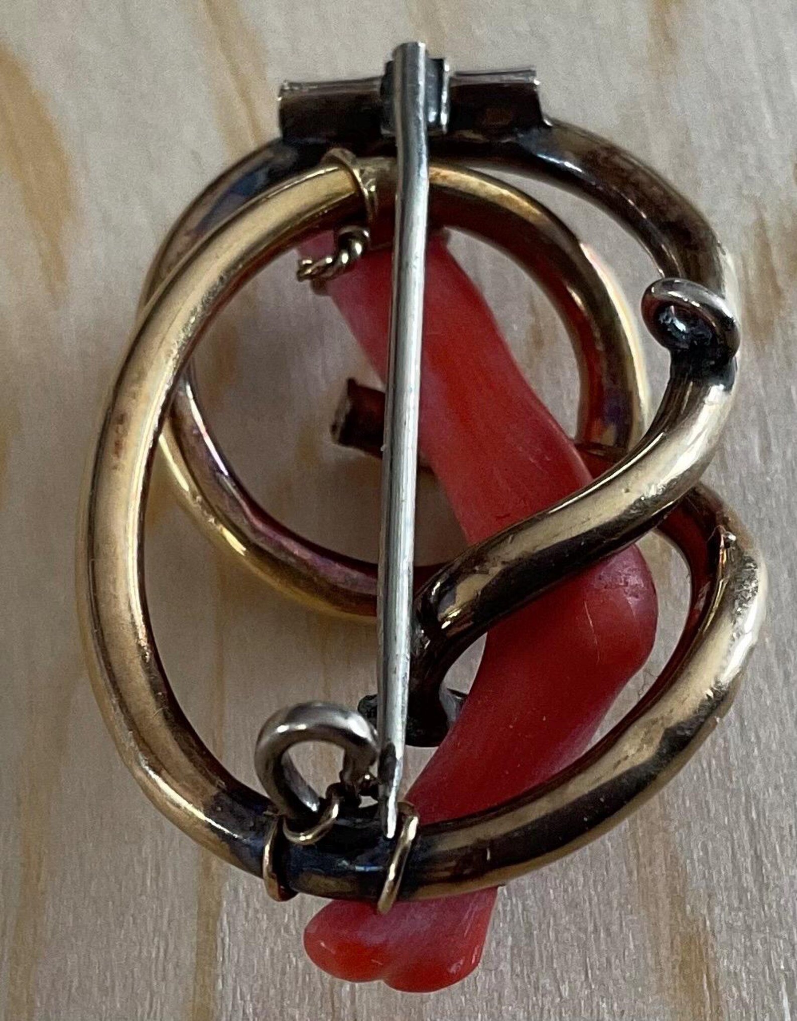 Vintage Natural Coral and Gold Tone Victorian Red Coral Pin Brooch. - Etsy