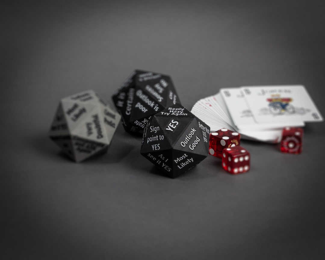 Magic 8 Ball Dice, Massive 60 Mm or 36 Mm, 3D Printed - Etsy