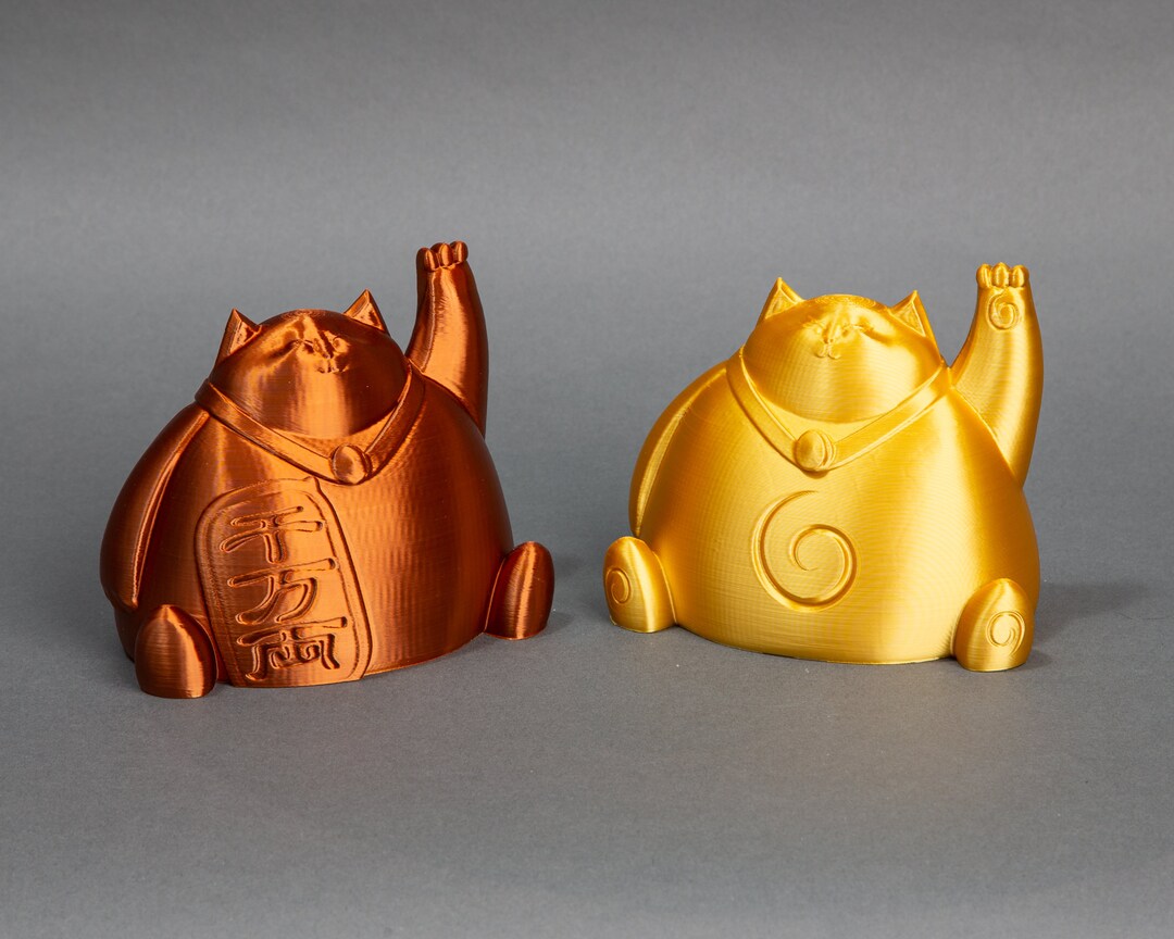Lucky Cat 3D Printed Good Luck Charm - Etsy