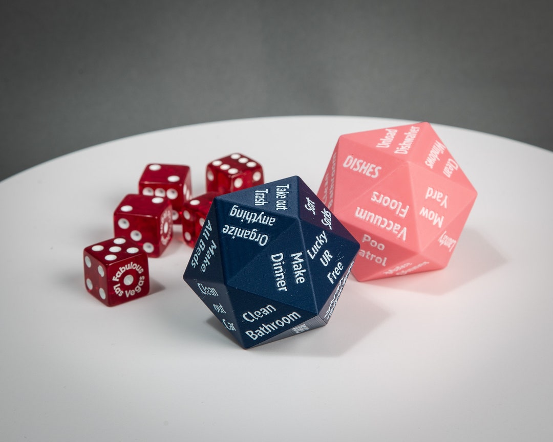 Chore Selection Dice, Massive 65 Mm, 3D Printed - Etsy