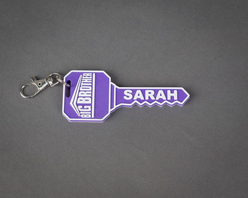 Big Brother Key Keychain or Bag Tag, 3D Printed - Etsy