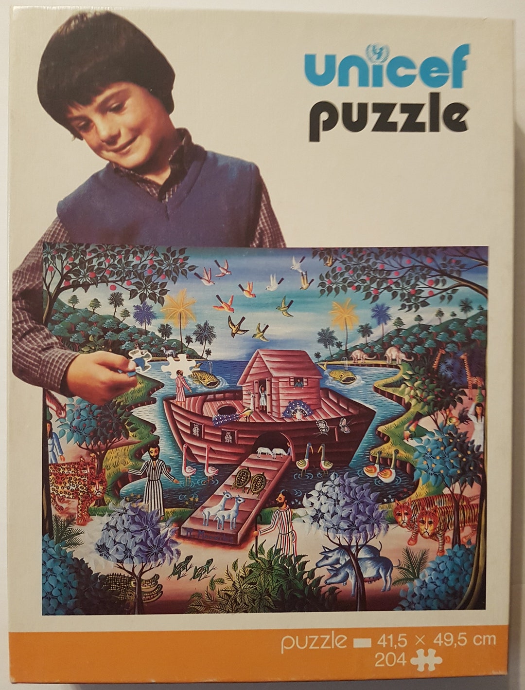 Rare 1980's Unicef Puzzle noah's Ark - Etsy