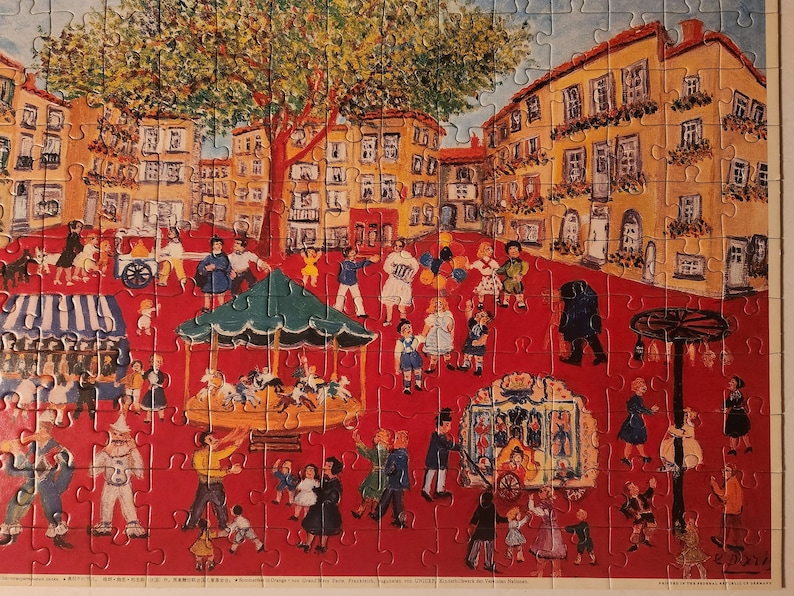 Rare 1980's UNICEF Puzzle "festival in Orange" Vintage - Etsy