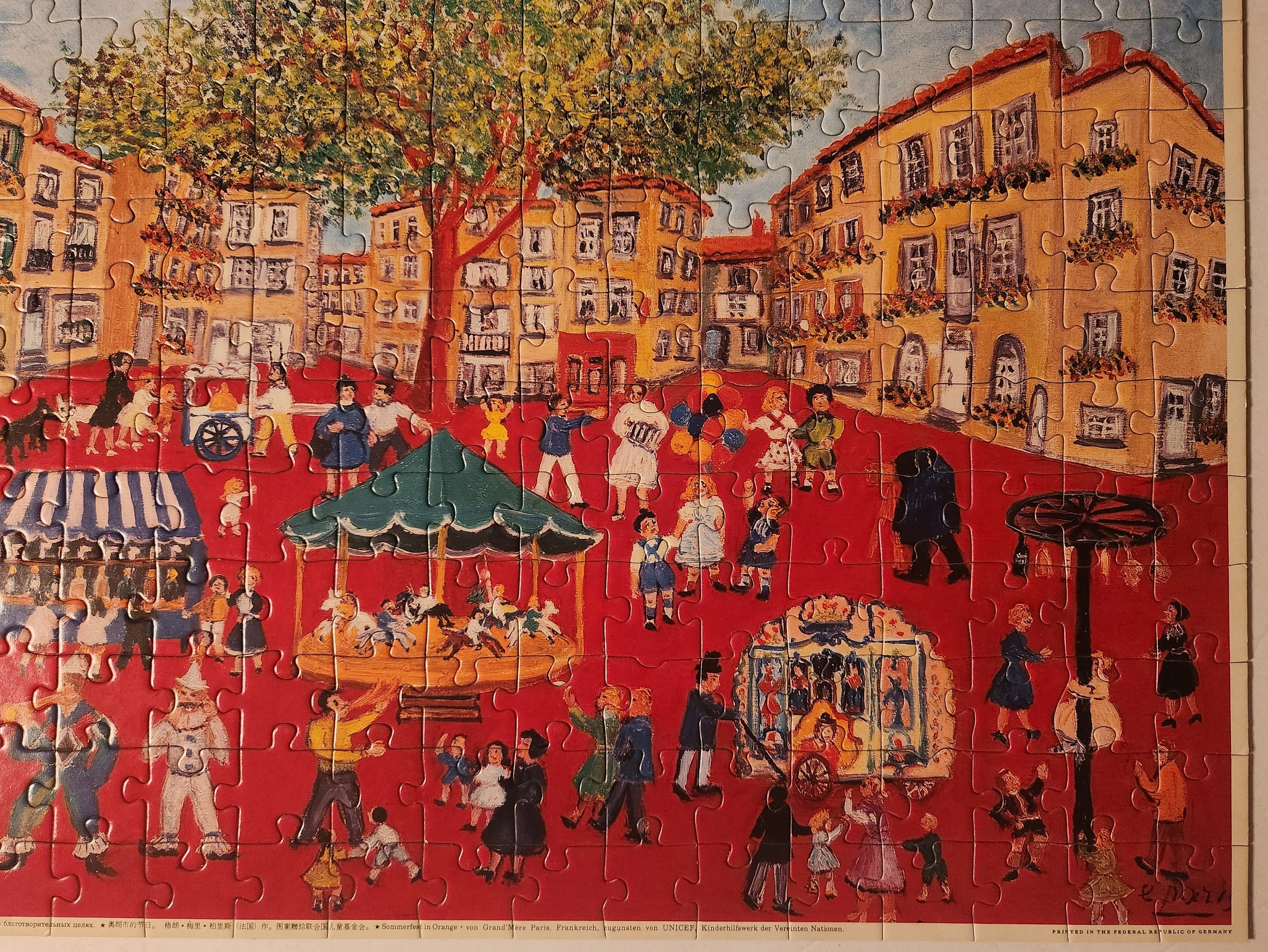 Rare 1980's UNICEF Puzzle "festival in Orange" Vintage - Etsy