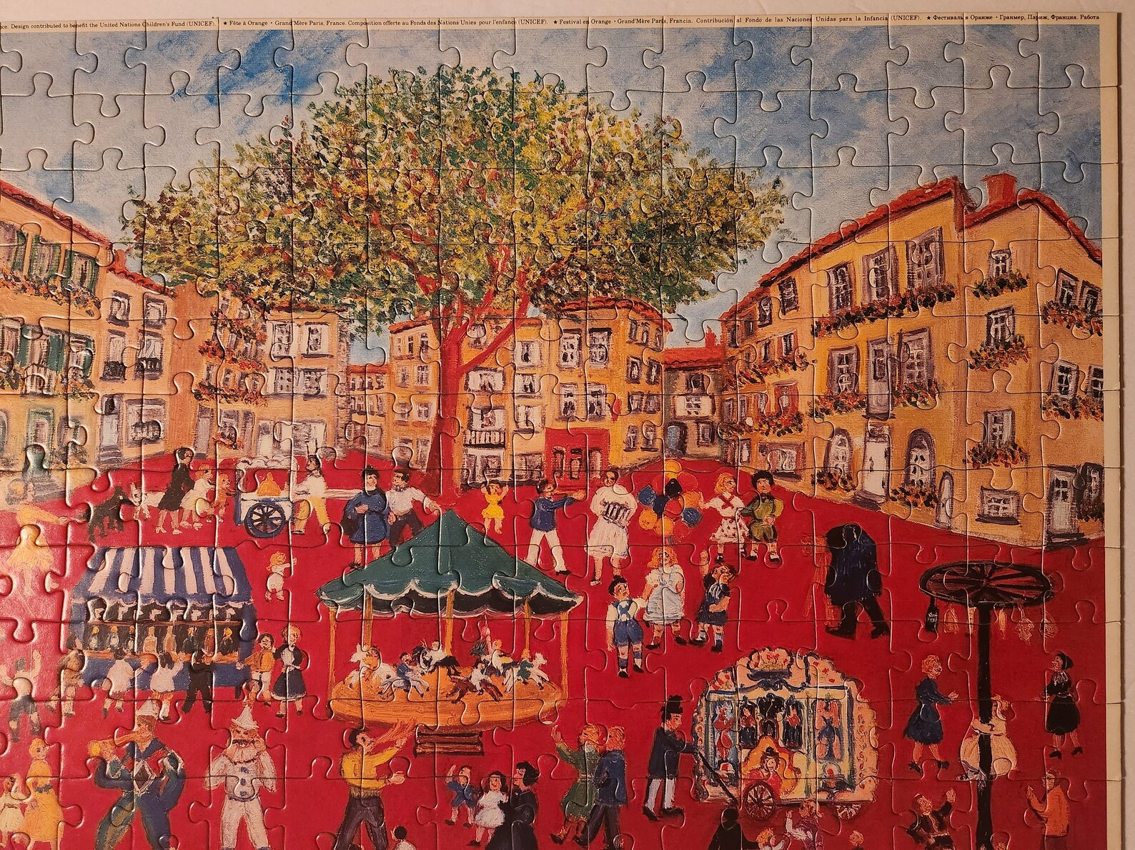 Rare 1980's UNICEF Puzzle "festival in Orange" Vintage - Etsy