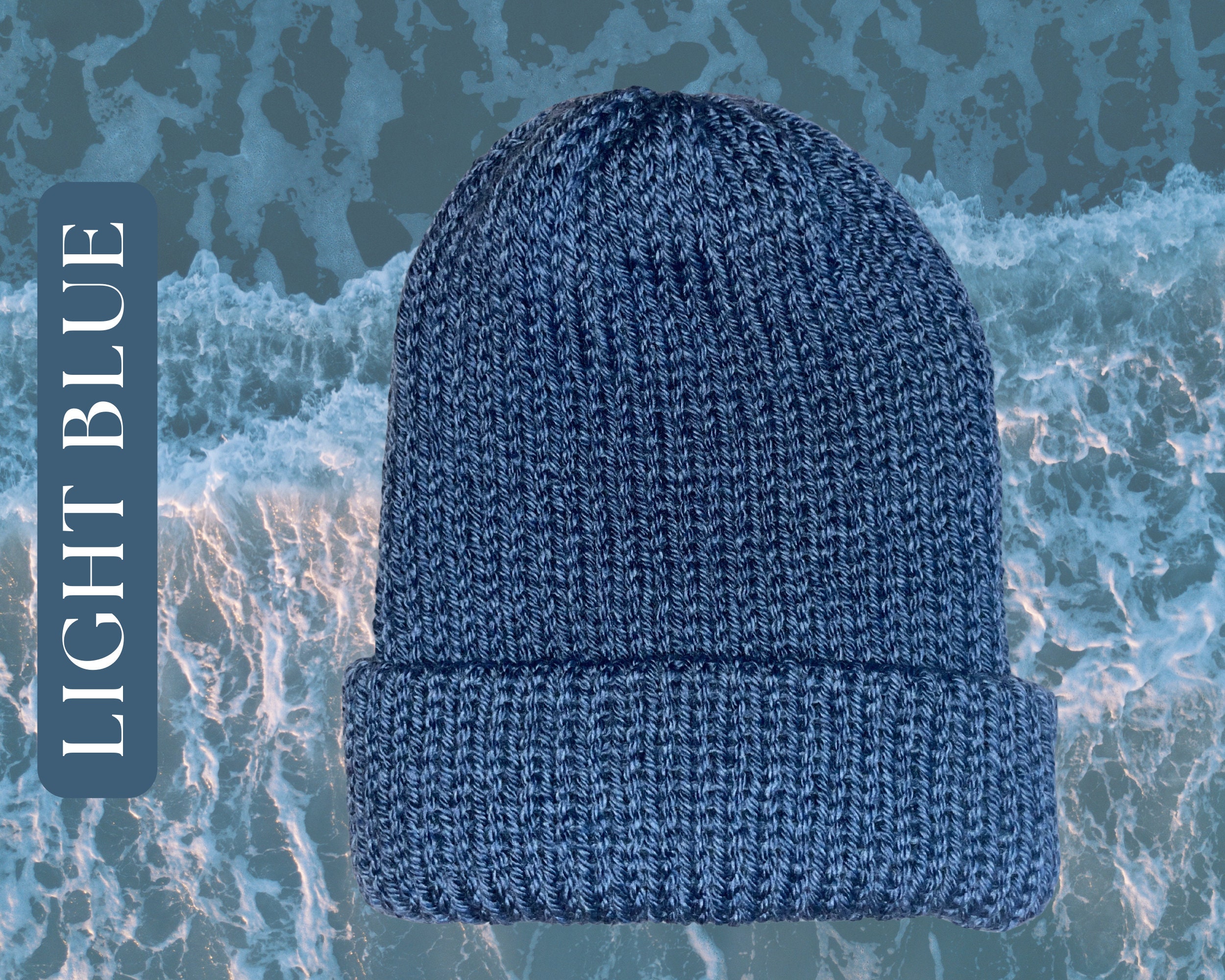 Handmade Knit Ocean Waves Beanies - Etsy