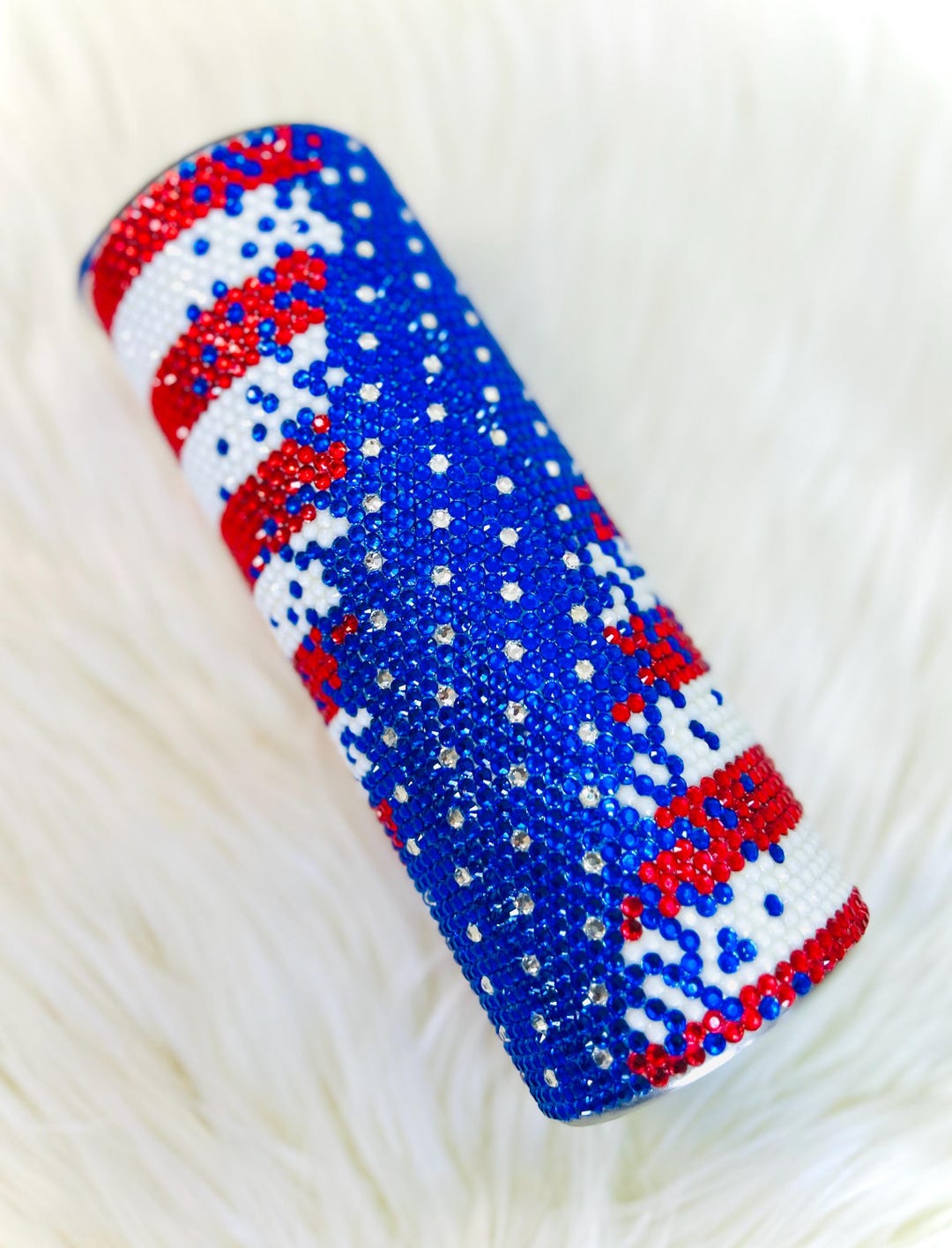 American Flag Bling Tumbler-rhinestone Tumbler-personal Tumbler ...