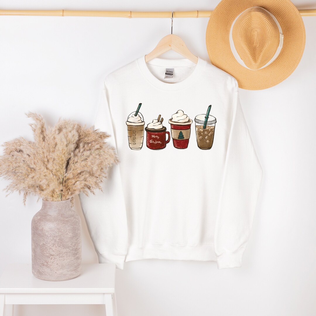 Christmas Coffee Shirt, Cute Christmas Sweatshirt, Coffee Lover Tee ...