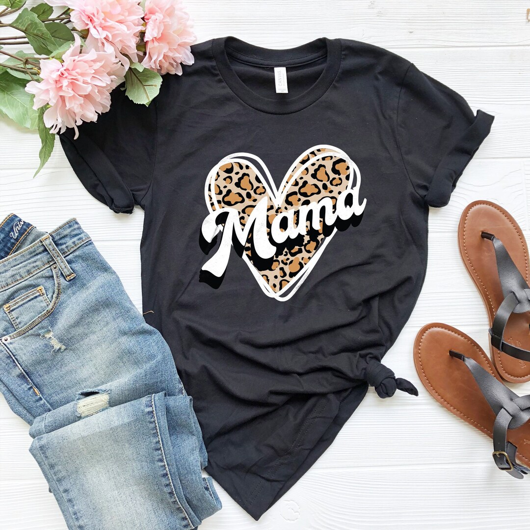 Retro Mama Leopard Shirt, Mom Leopard Shirt, Gift for Mom, Mothers Day ...