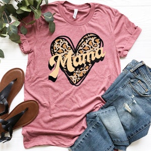 Retro Mama Leopard Shirt, Mom Leopard Shirt, Gift for Mom, Mothers Day ...