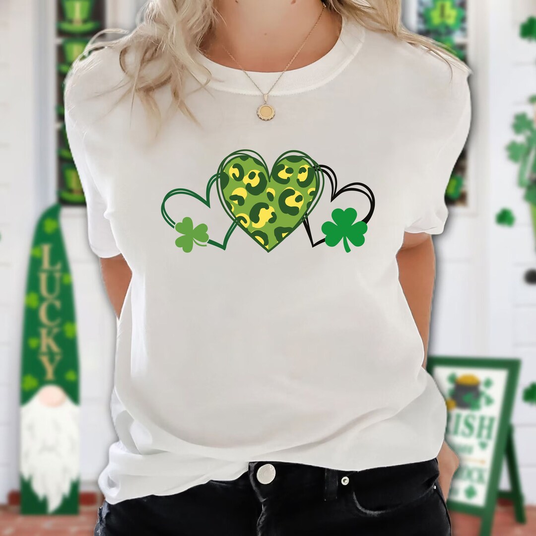 Saint Patricks Day Heart Shirt St Patrick Day Shirt Shamrock Shirt