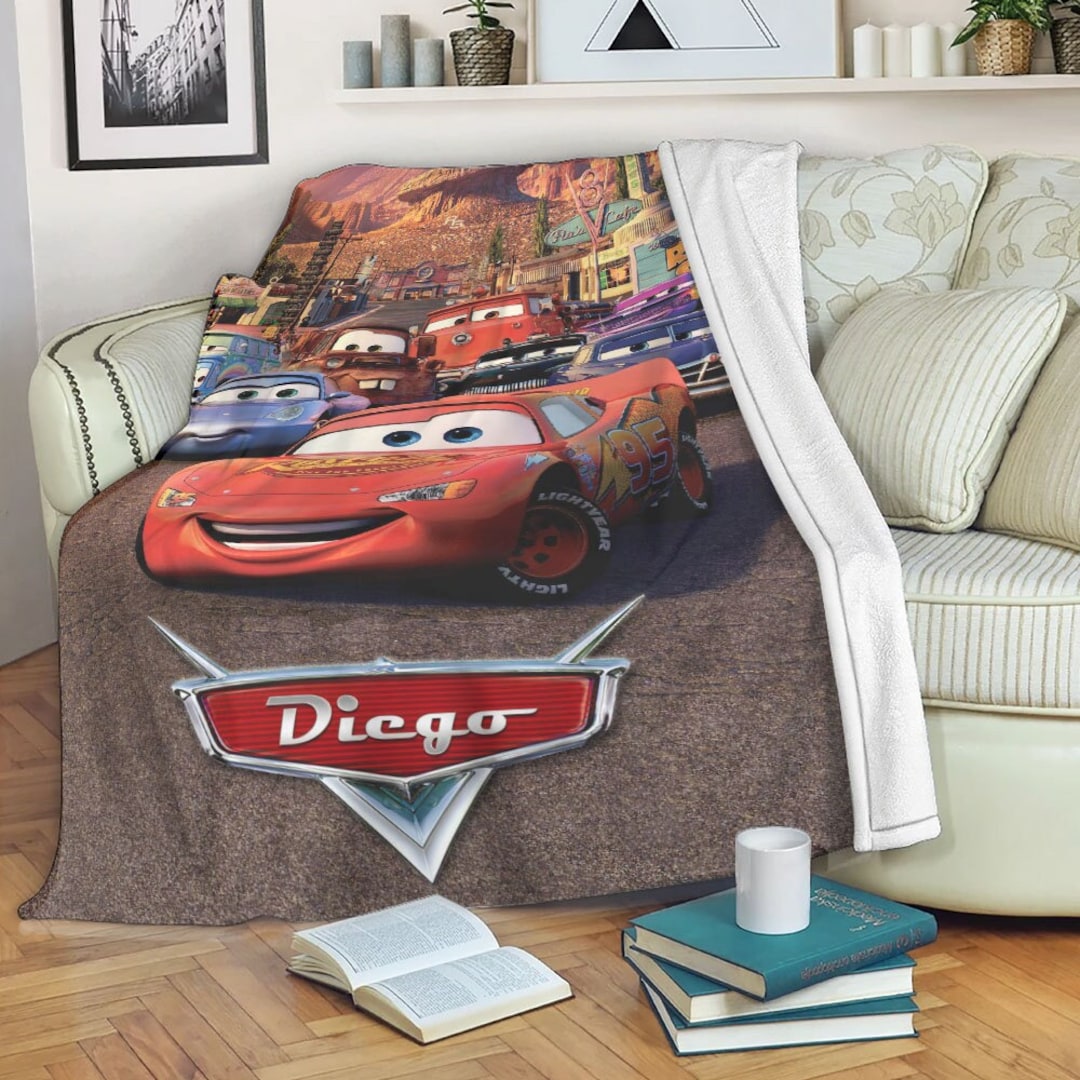Personalized Disney Cars Blanket, Lightning Mcqueen Baby Blanket ...