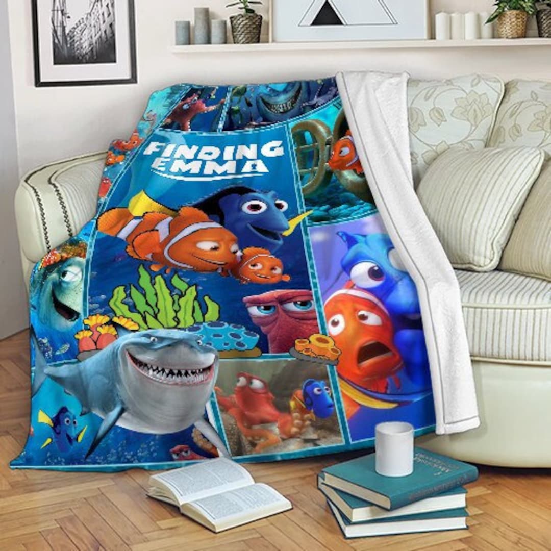 Personalized Disney Finding Nemo Blanket, Custom Name Finding Dory Baby ...