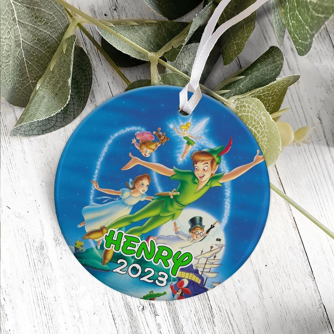 Personalized Peter Pan Ornament, Peter Pan Ceramic Ornament, Custom ...