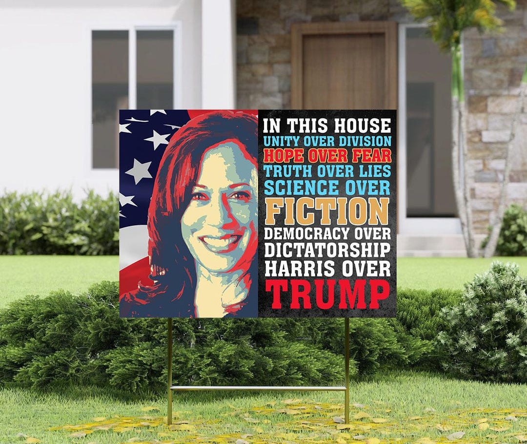 In This House Vote for Harris Sign, Harris Over Trump Kamala Harris ...