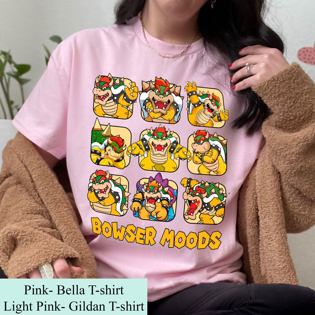 Nintendo Super Mario Bowser Moods Unisex T-shirt, Bowser Boss Shirt ...