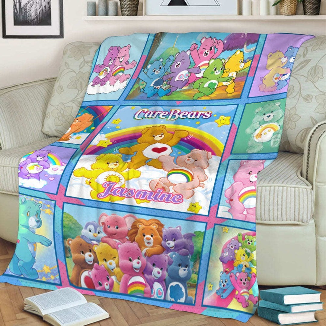 Personalized Care Bears Quilt Blanket, Care Bears Fleece Blanket, Care ...