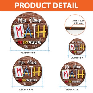 Math Teacher Doorsign, Teacher Name Sign, Classroom Decor, Teacher Door ...