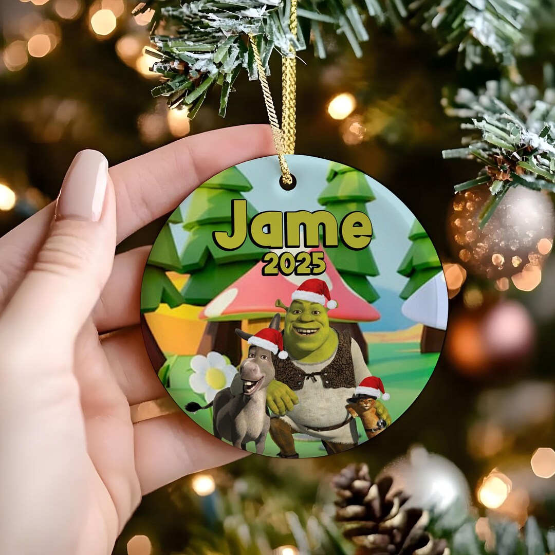 Shrek Ornament, Christmas Ornament, Shrek Christmas Ornament, Christmas ...