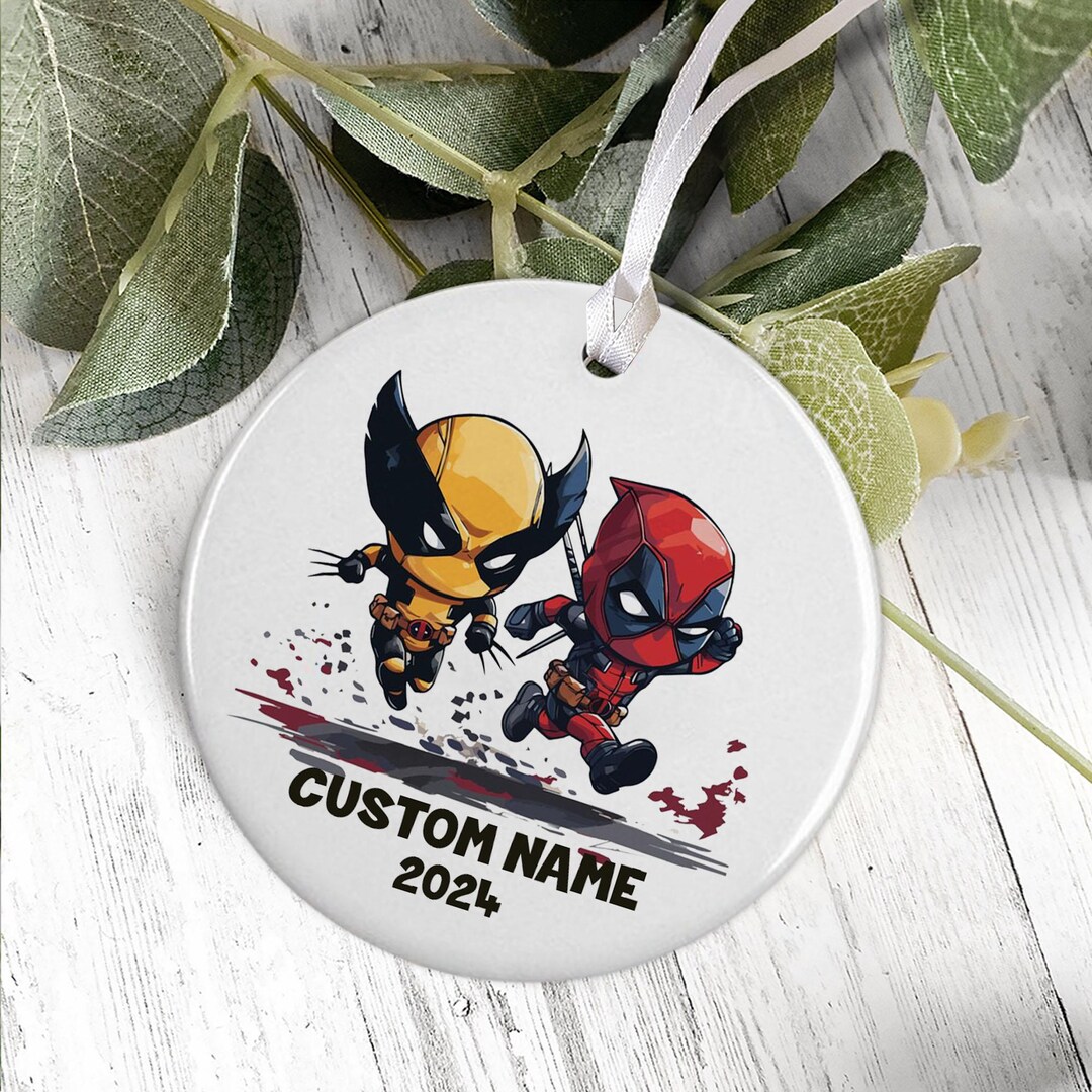 Superhero Christmas Ornament, Deadpool and Wolverine Holiday Decor, X ...