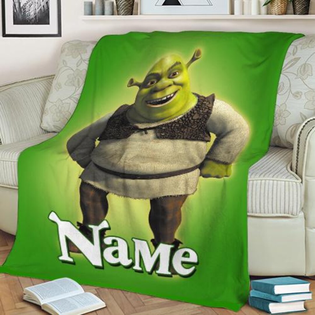 Personalized Shrek Quilt Blanket, Gift for Shrek Movie Fans Quilt ...