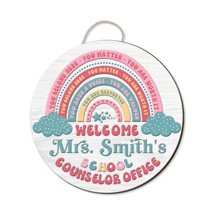 Personalized Welcome Sign, School Counselor Office Sign, Psychologist ...