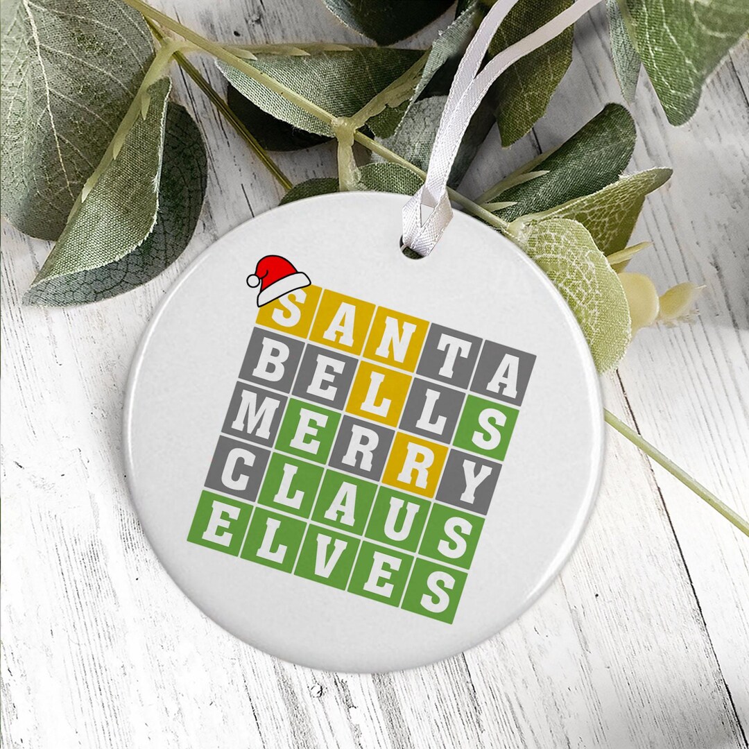Wordle Ornament, Wordle 2D Christmas Gift, Funny Wordle Lover Gift 2024 ...