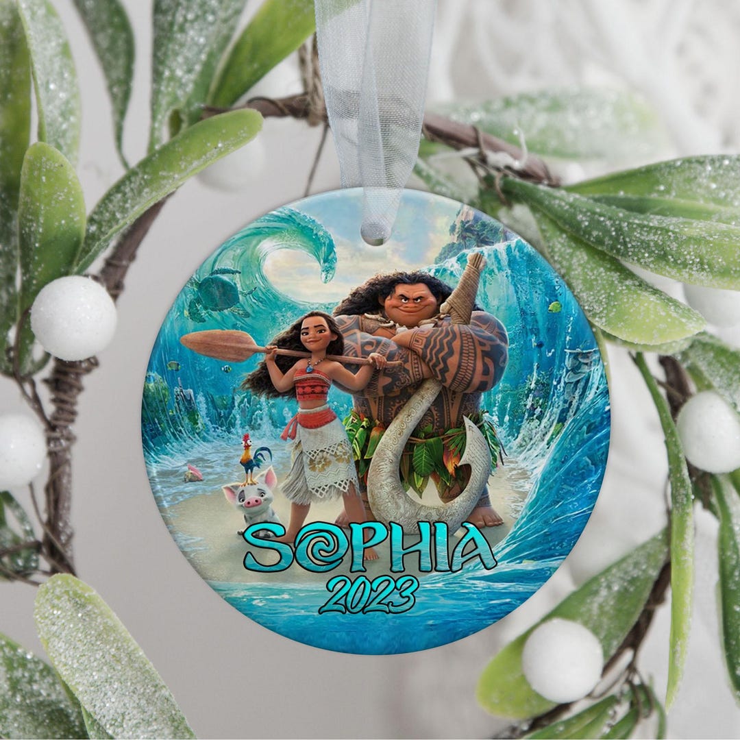 Moana Christmas Ornament,disney Princess Moana Ornament,personalized ...