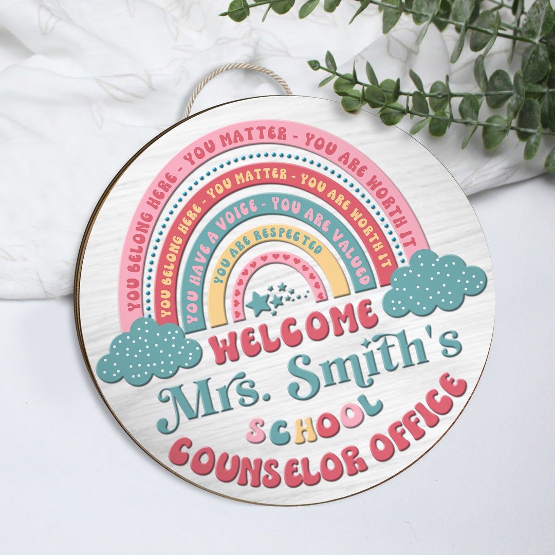 Personalized Welcome Sign, School Counselor Office Sign, Psychologist ...