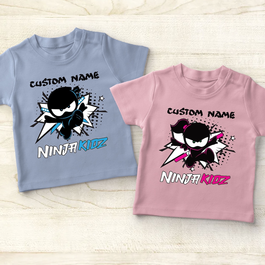 Ninja-kidz Kids T-shirt, Gaming Team Shirt, Ninja Kiz Personalized ...