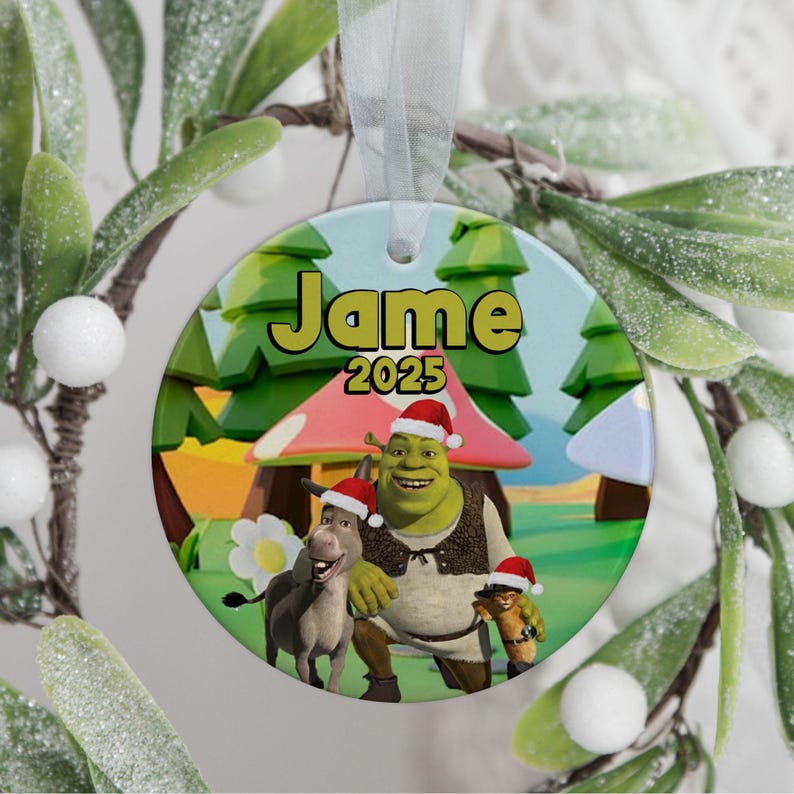 Shrek Ornament, Christmas Ornament, Shrek Christmas Ornament, Christmas ...