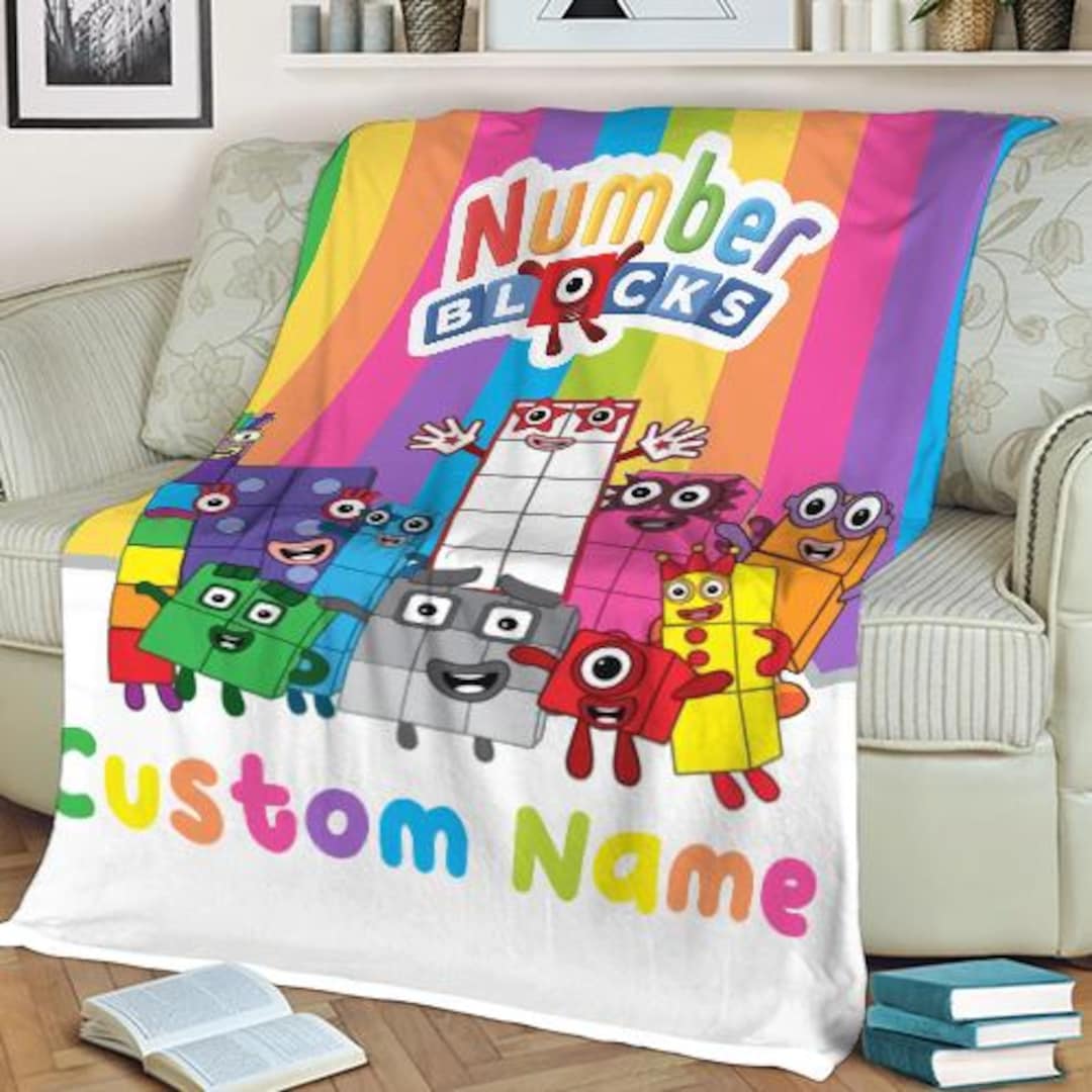 Numberblocks Blanket, Personalized Numberblocks Blanket, Numberblocks ...