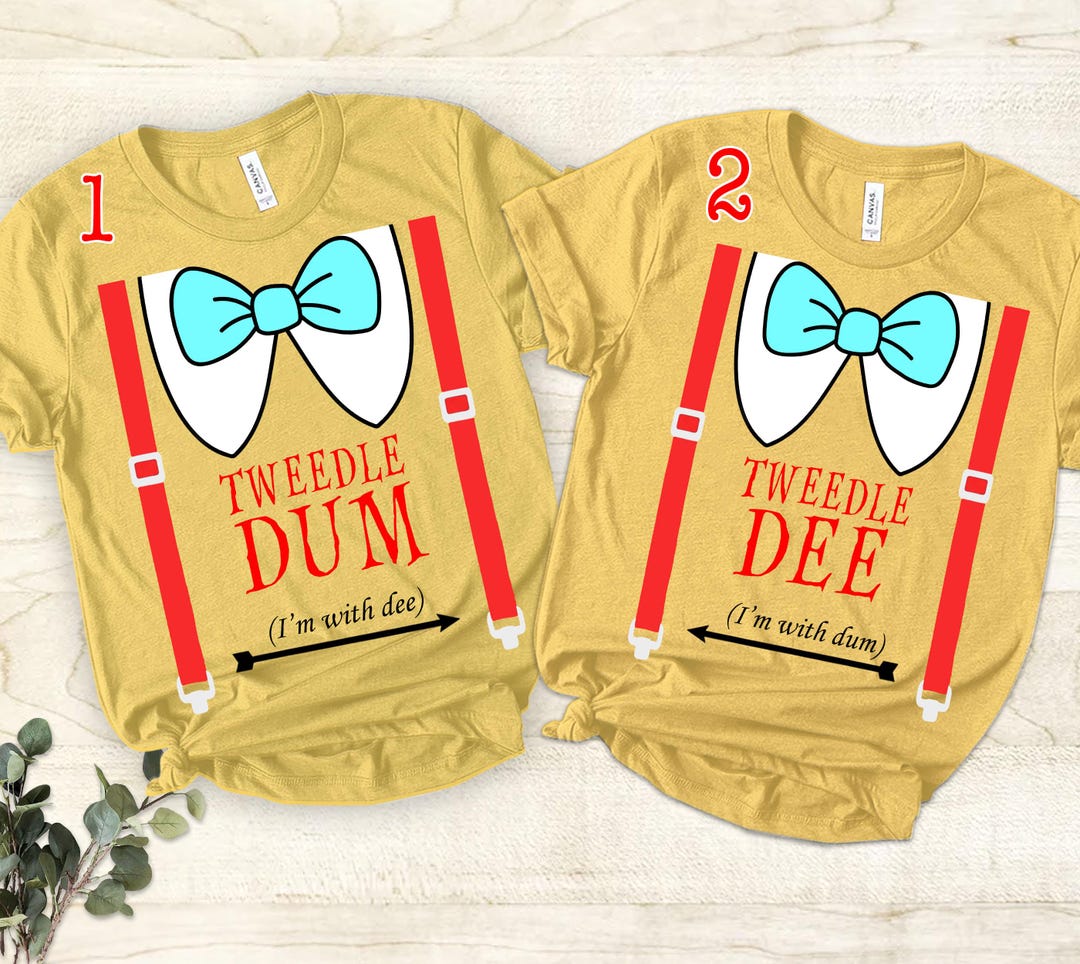 Tweedle Dee Tweedle Dum Matching Shirtalice in Wonderland Disney ...