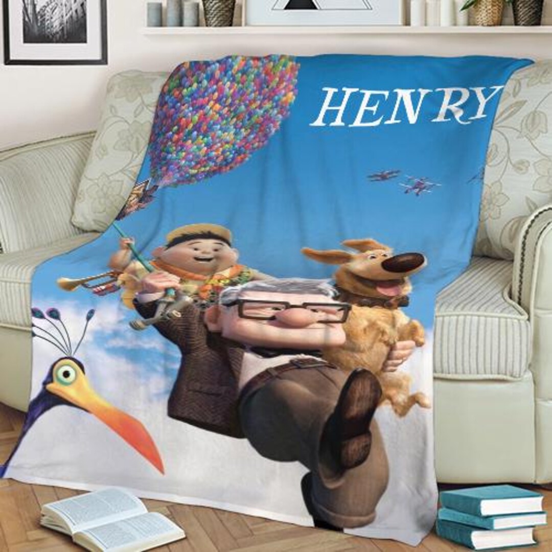 Personalized Disney Pixar up Blanket, Adventure is Out There, Carl and ...