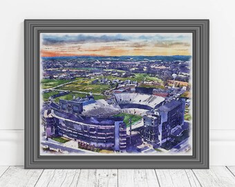 Penn State Stadium Art - Etsy