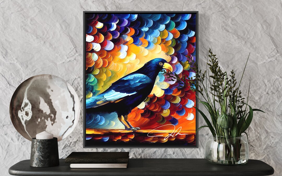 Black Condor Art Print Condor Painting Print Poster, Original Paint ...