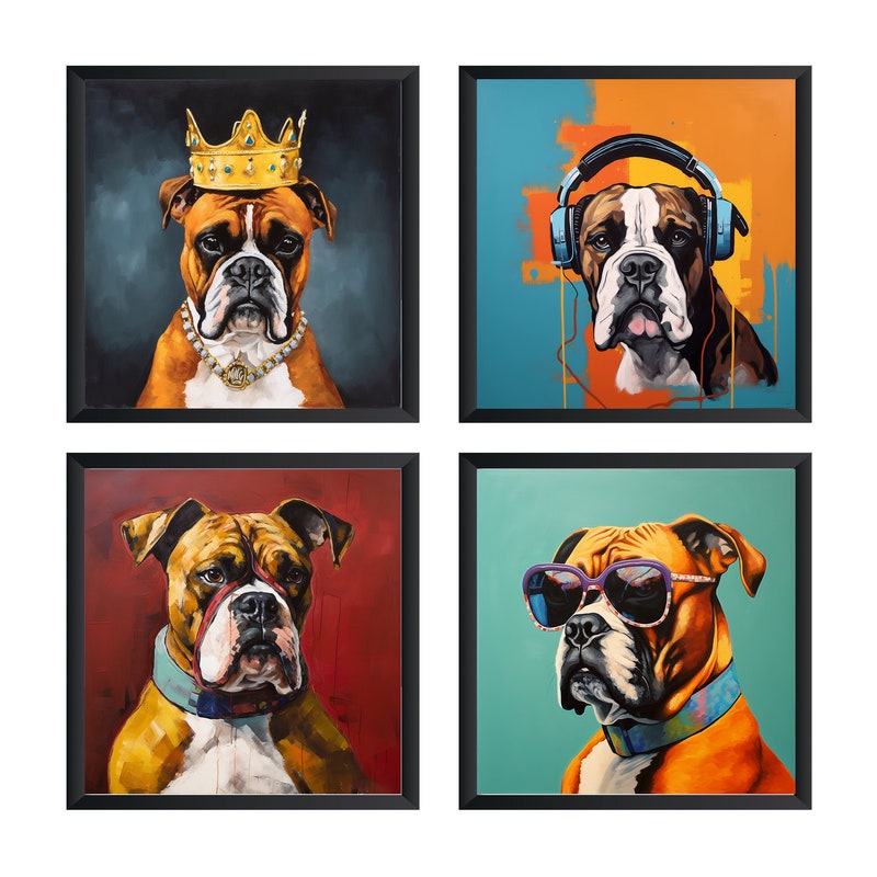 Boxer Art - Etsy