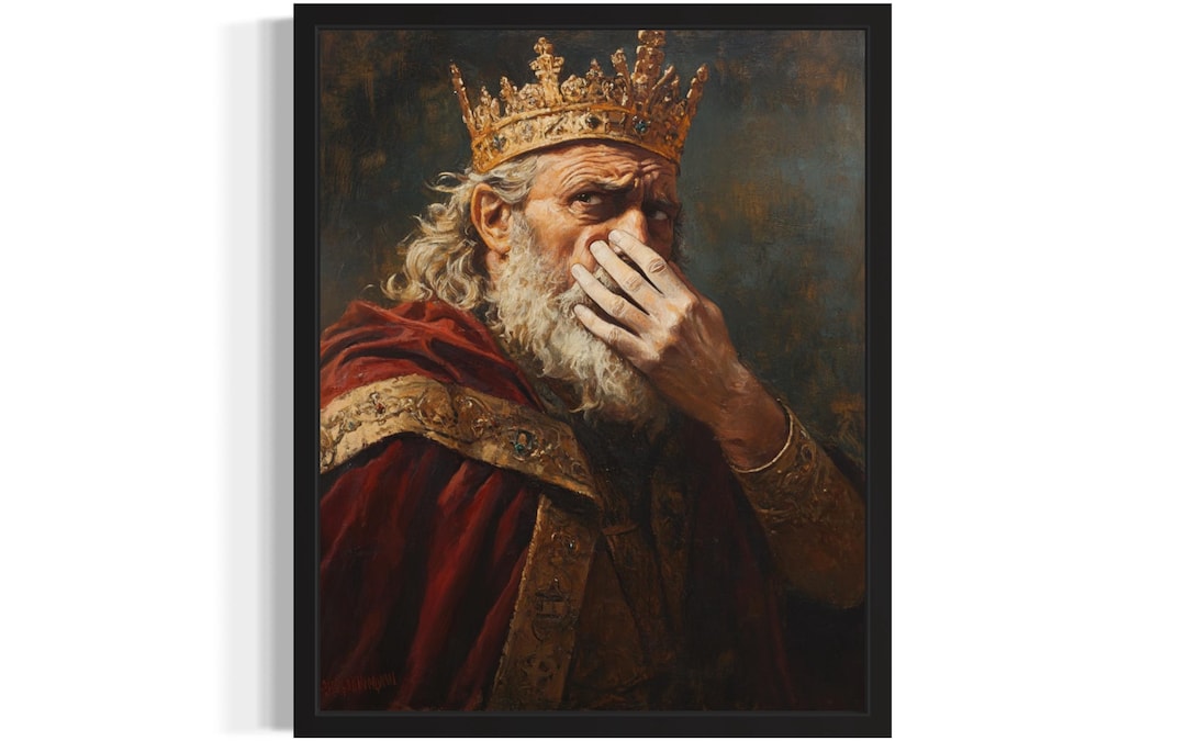King Hold Nose Art Print, Wall Art Poster, Original Paint Artwork ...
