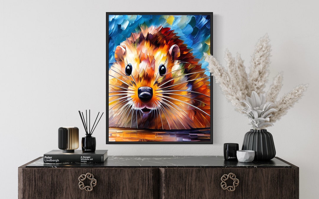 Muskrat Art Print Muskrat Painting Print Poster, Original Mallard Duck ...