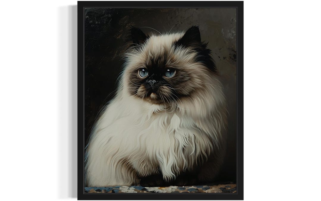Himalayan Cat Art Print, Wall Art Poster, Original Paint Artwork ...