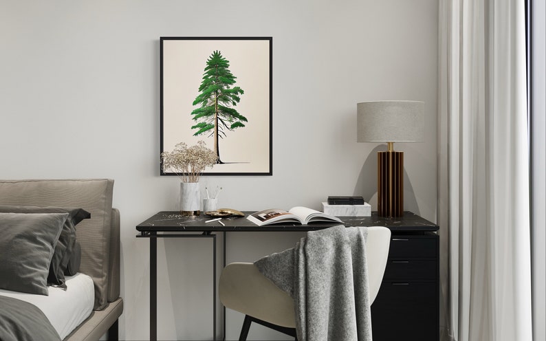 Eastern Hemlock Tree Art Print Eastern Hemlock Tree Minimalist - Etsy