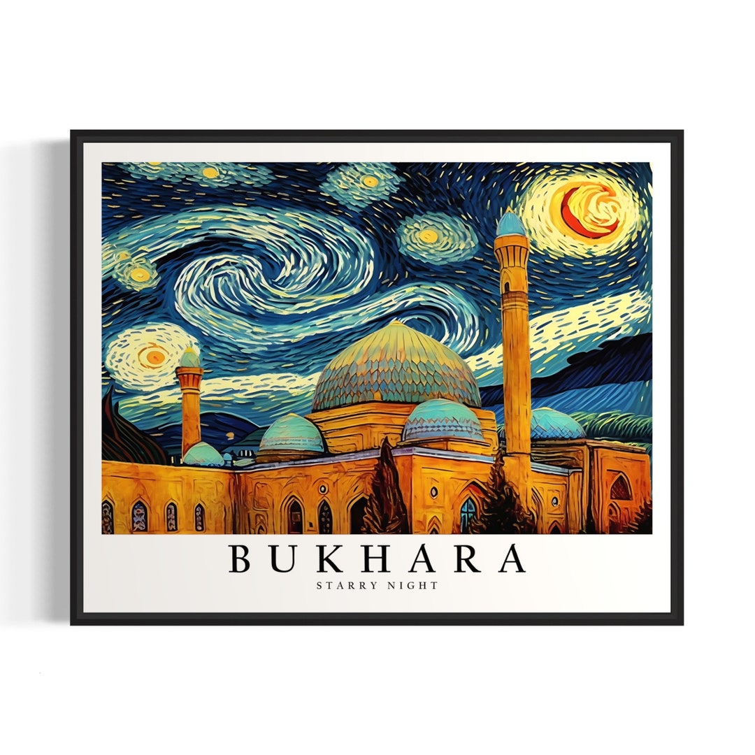 Bukhara Starry Night Art Print, Van Gogh Bukhara Poster Wall Art ...
