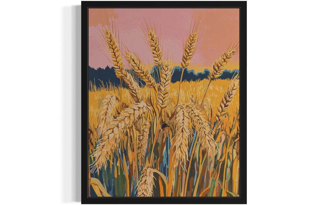 Wheat Sheaves Arm Pop Art Print, Wall Art Poster, Original Paint ...