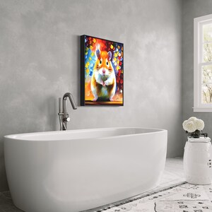 Hamster Abstract Art Print Hamster Oil Painting Print Poster, Original ...