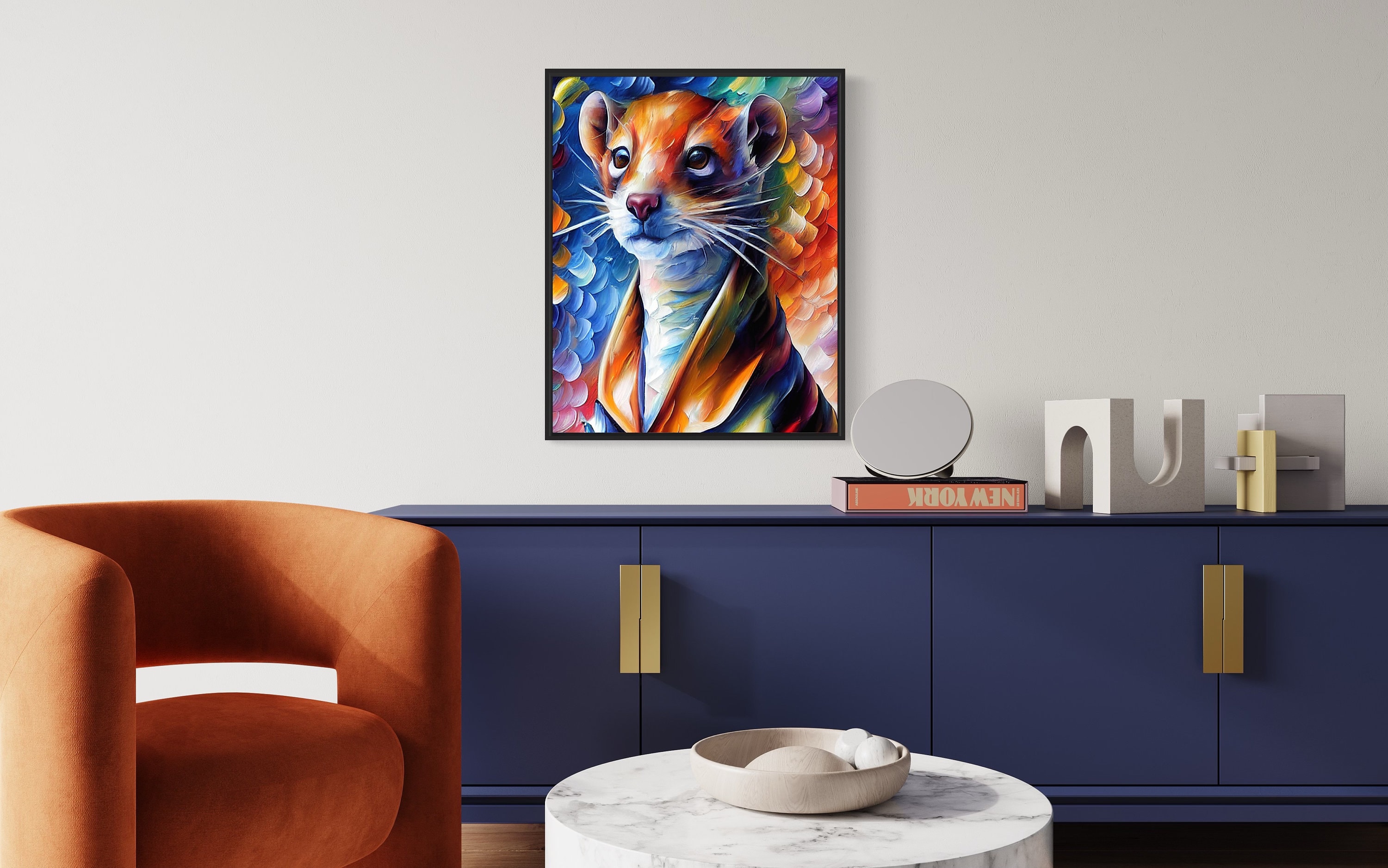 Weasel Art Print Weasel Painting Print Poster Original - Etsy