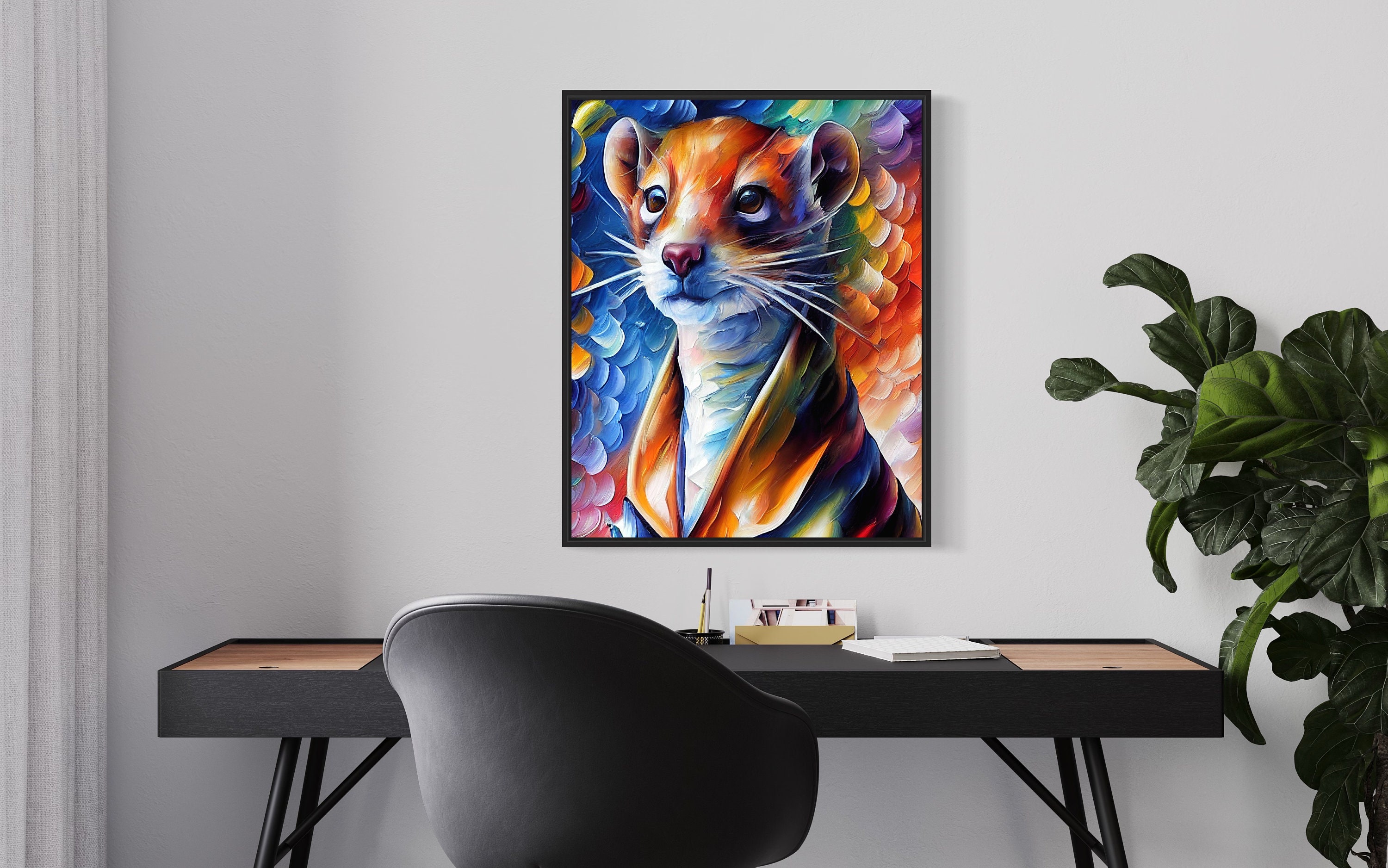 Weasel Art Print Weasel Painting Print Poster Original - Etsy