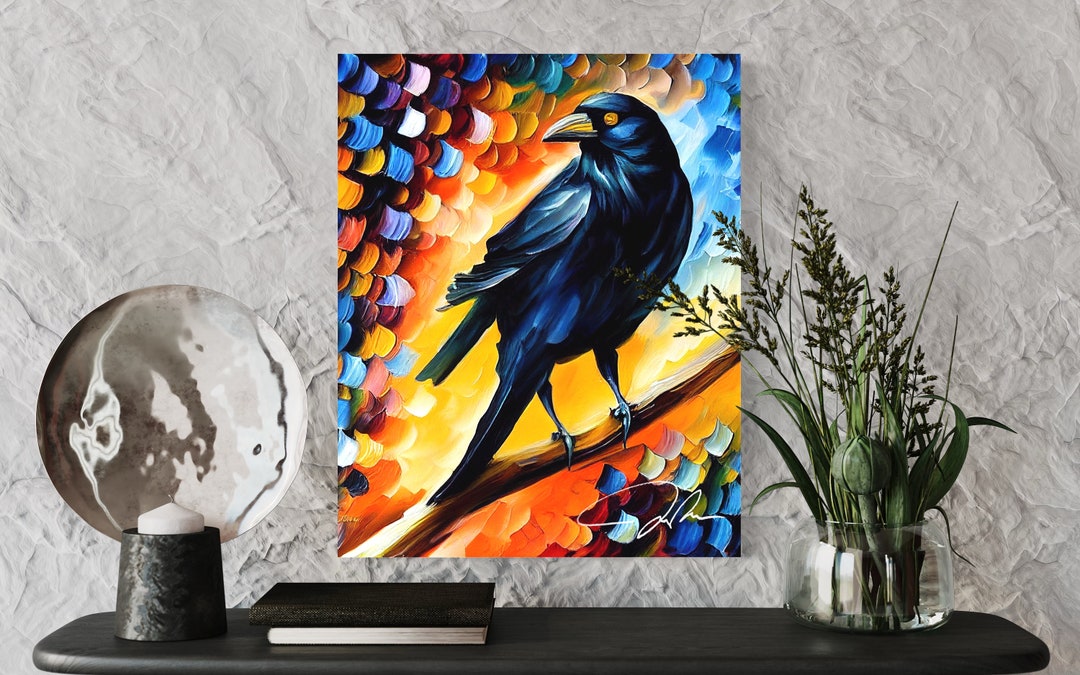 American Crow Art Print American Crow Painting Print Poster, Original ...
