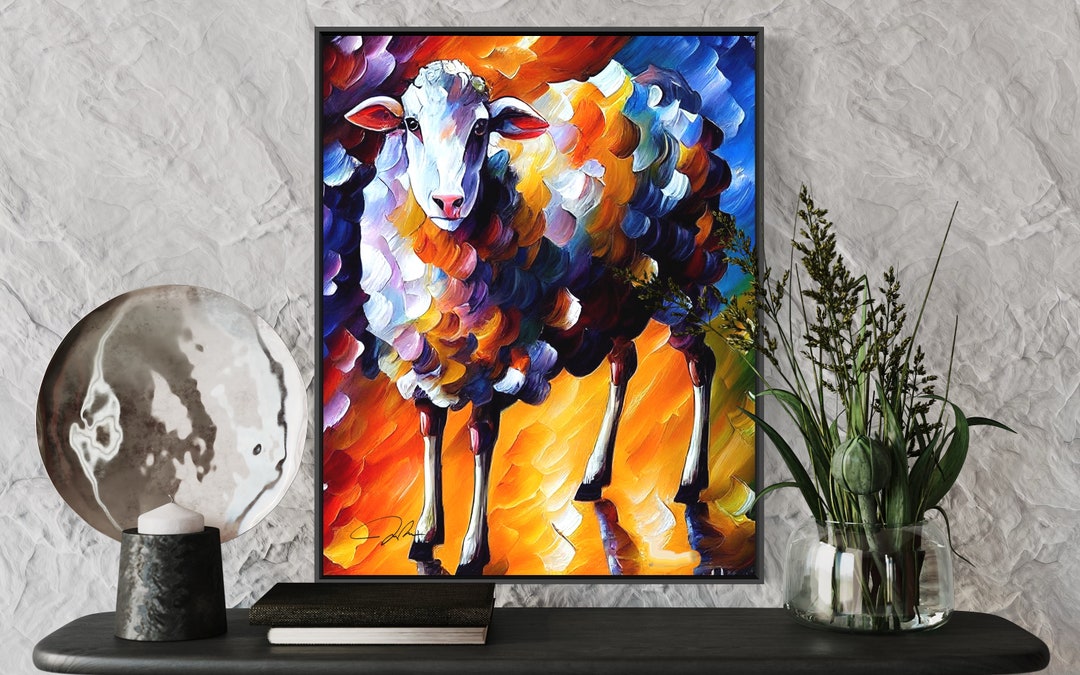 Abstract Sheep Art Print Sheep Painting Print Poster, Original Paint ...