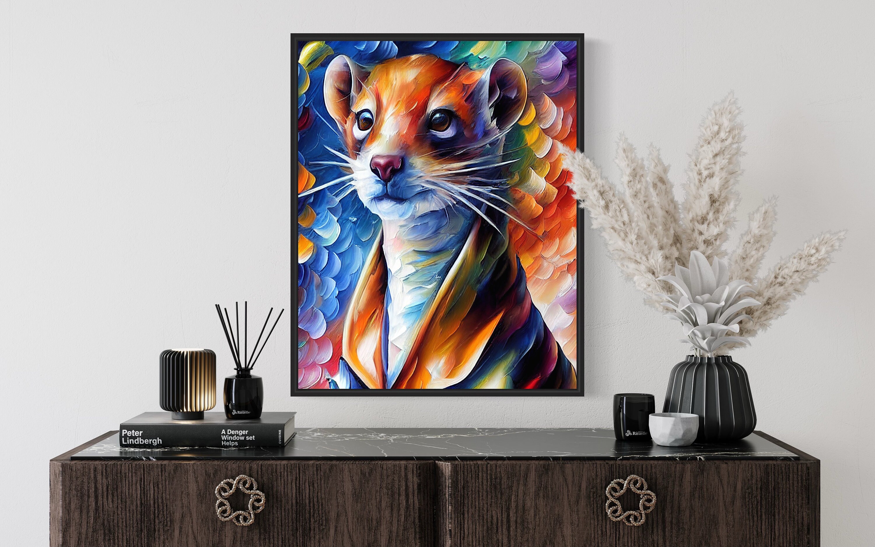 Weasel Art Print Weasel Painting Print Poster Original - Etsy