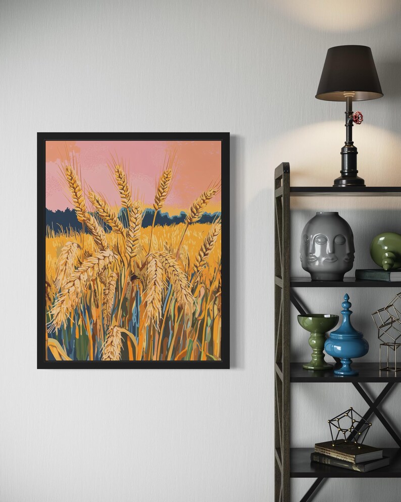 Wheat Sheaves Arm Pop Art Print, Wall Art Poster, Original Paint ...